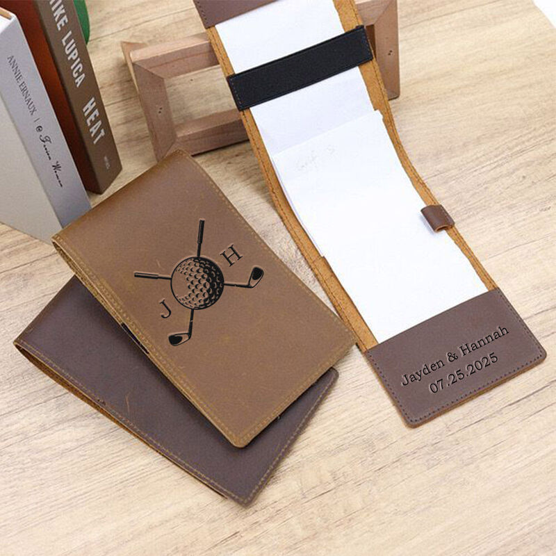 Custom Golf Scorecard Holder & Yardage Book Cover Premium Leather Ideal ...