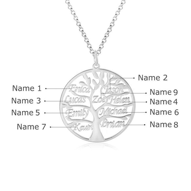 "Family Tree" Personalized Family Tree Necklace - Yeahmade.com