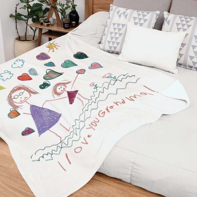 Custom Kids Drawing Blanket for Cute Baby for Kids Who Love To Draw ...