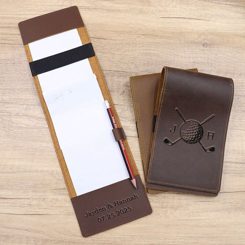 Custom Golf Scorecard Holder & Yardage Book Cover Premium Leather Ideal ...