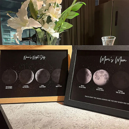 Personalized Multiple Sets Of Moon Phase Photo Frames As Mother’S Day ...