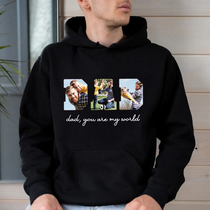 Personalized Hoodie with Custom Photos and Messages for Father's Day ...